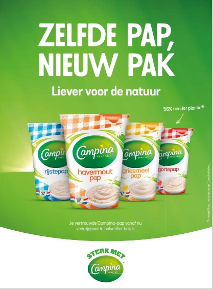 Zelfde pap, nieuw pak. Liever voor de natuur | Campina