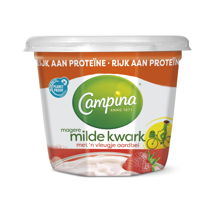 Ga er vol tegenaan met Campina kwark